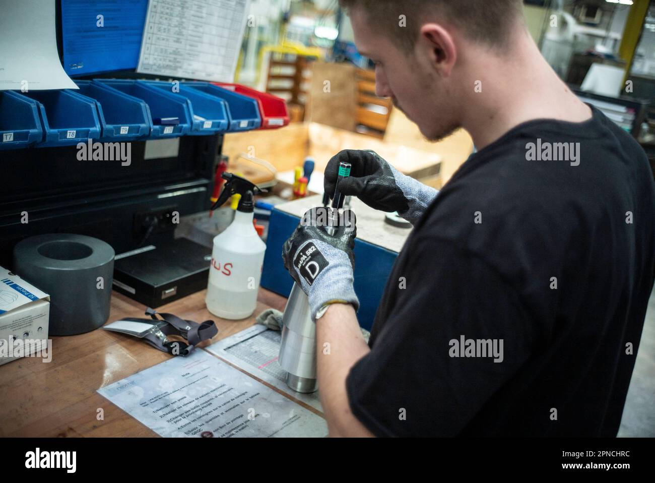 Cette photo montre une coque de 155 pour le canon Cesar fabriqué à l ...