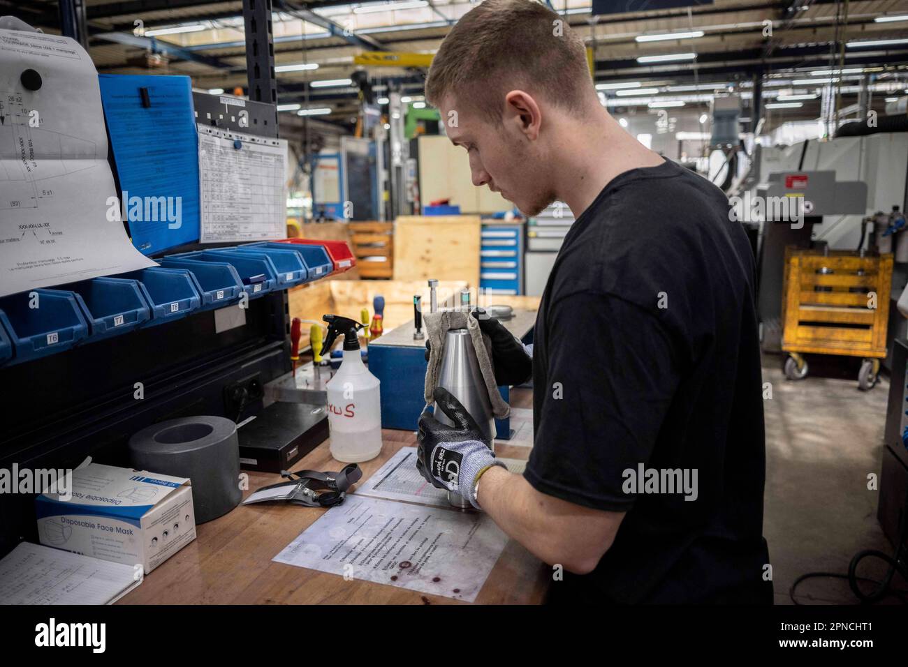 Cette photo montre une coque de 155 pour le canon Cesar fabriqué à l ...