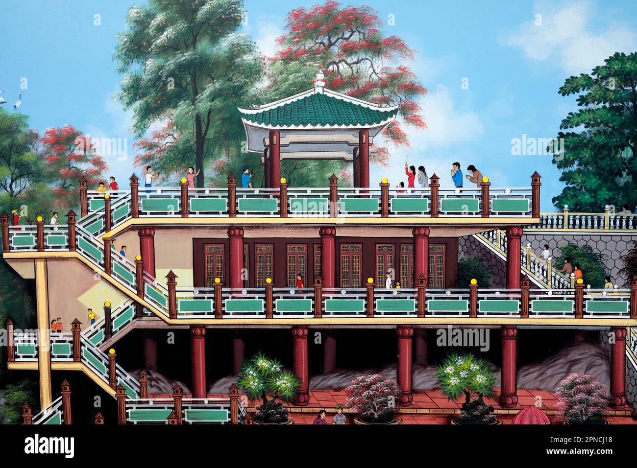 Temple de Mieu Ba Chua Xu. Le temple de la déesse Xu. Chau Doc. Vietnam ...