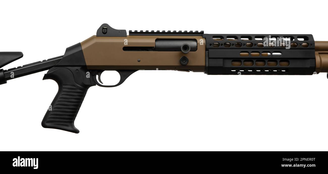Fusil semi-automatique moderne. Arme tactique de calibre 12. Armement ...
