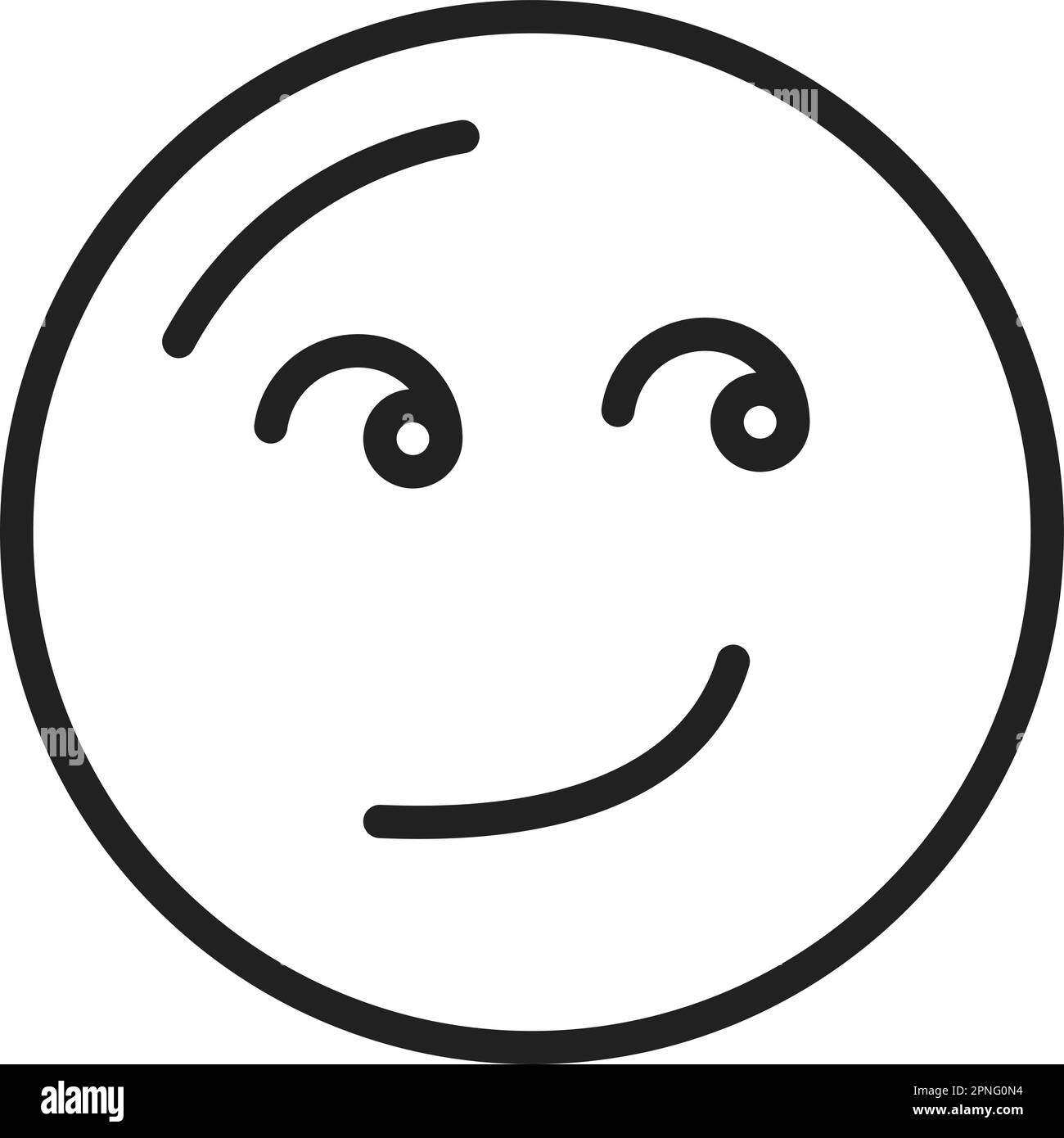 Smiley emoticon facial expression Banque d'images noir et blanc - Page ...