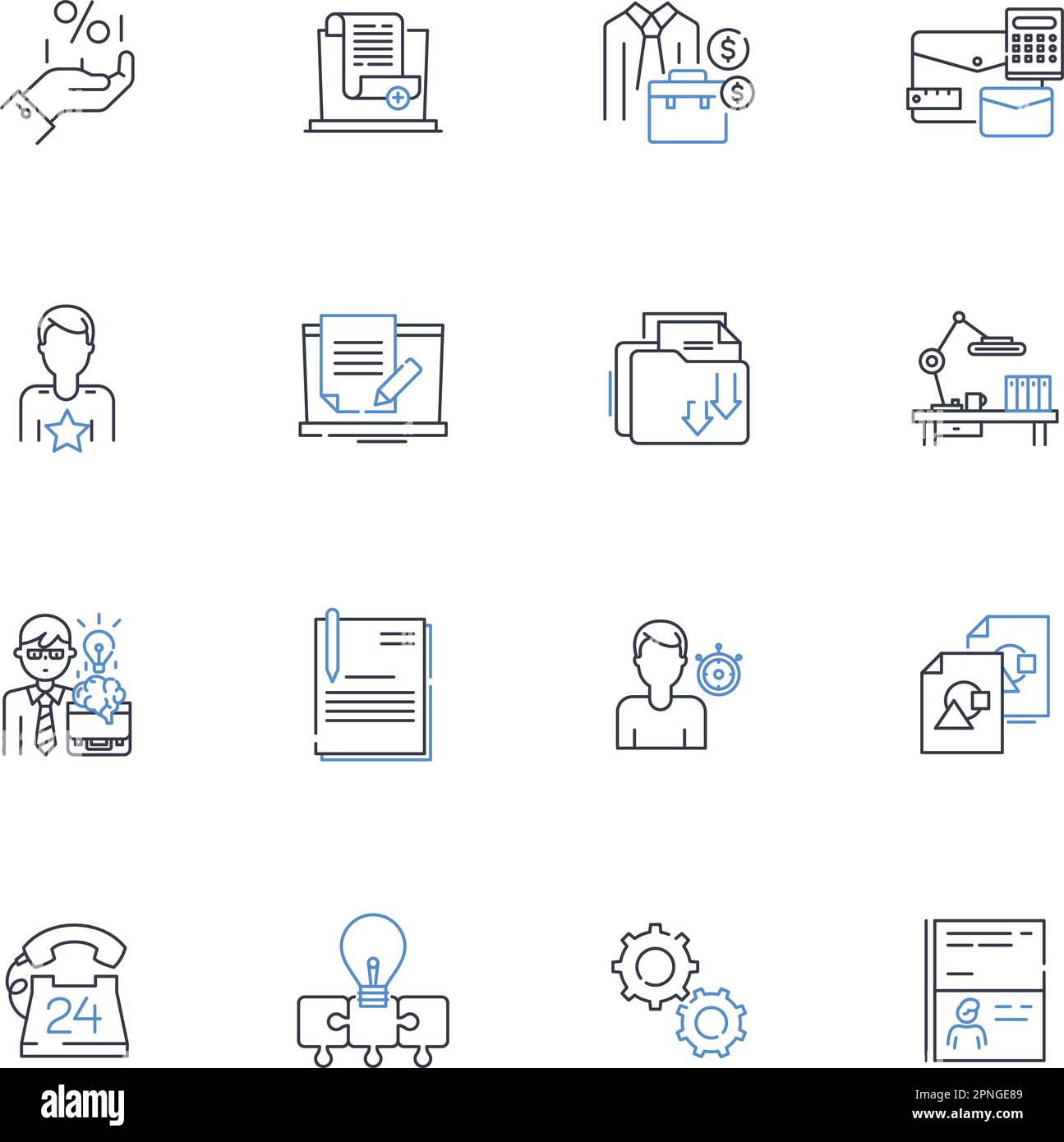 Collecte des icônes de ligne de gestion des revenus. Prix, optimisation ...