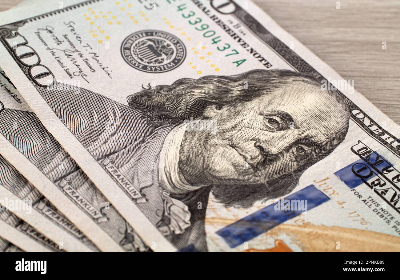 100 dollars banknote benjamin franklin Banque de photographies et d ...