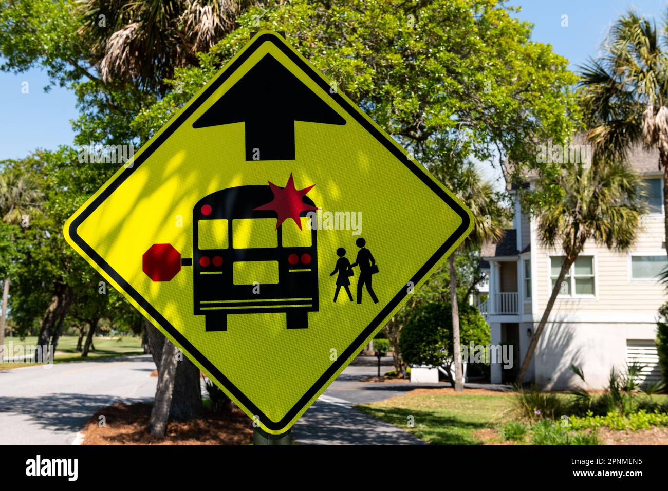 Panneau d'arrêt d'autobus scolaire Banque de photographies et d’images ...