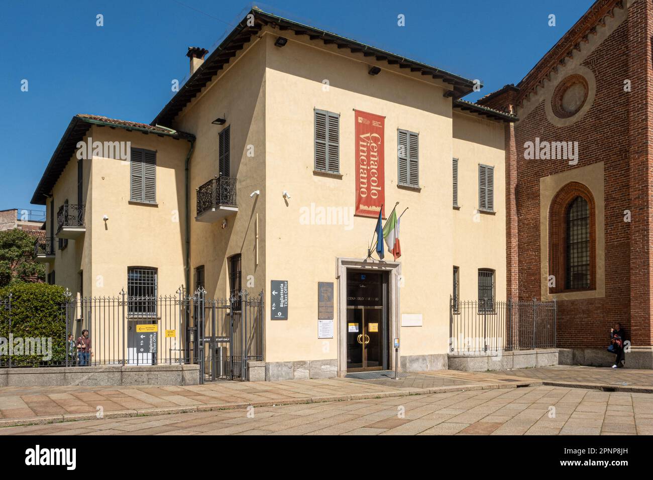 Entrée au musée Cenacolo Vinciano qui abrite la Cène de Léonard de ...