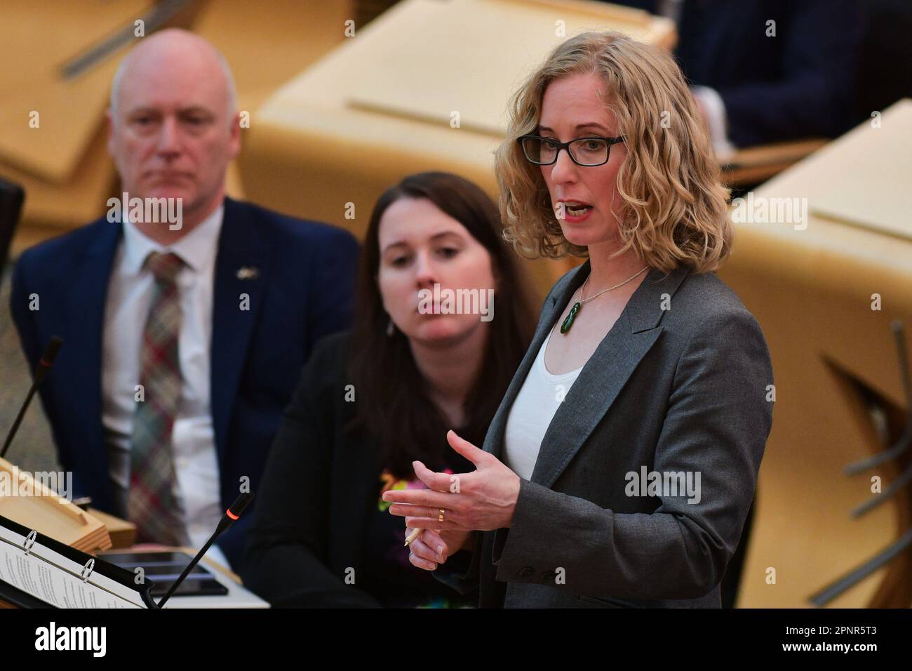 Edinburgh, Écosse, Royaume-Uni, 20 avril 2023. Lorna Slater, cochef du ...