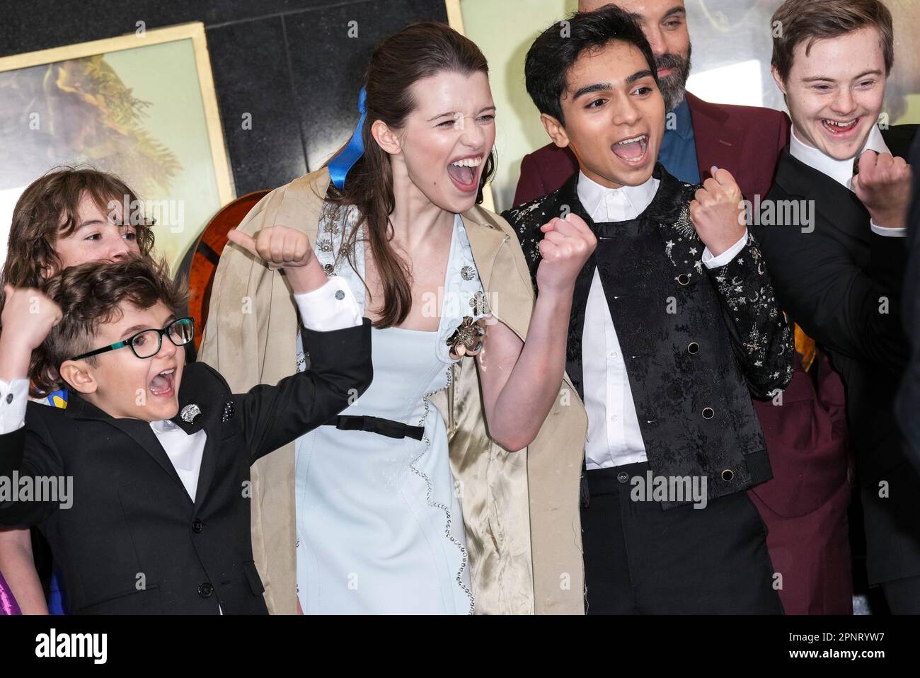 Sebastian Billingsley-Rodriguez, from left, Florence Bensberg, Ever ...