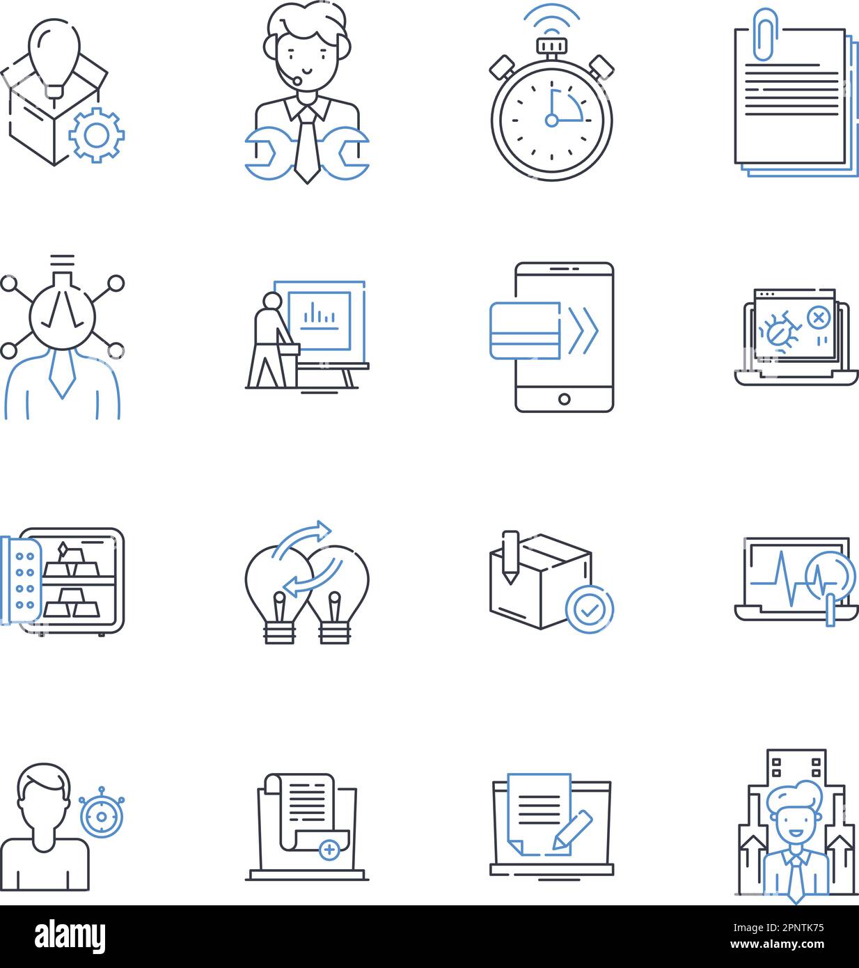 Collection d'icônes de ligne de gain financier. Bénéfice, richesse ...