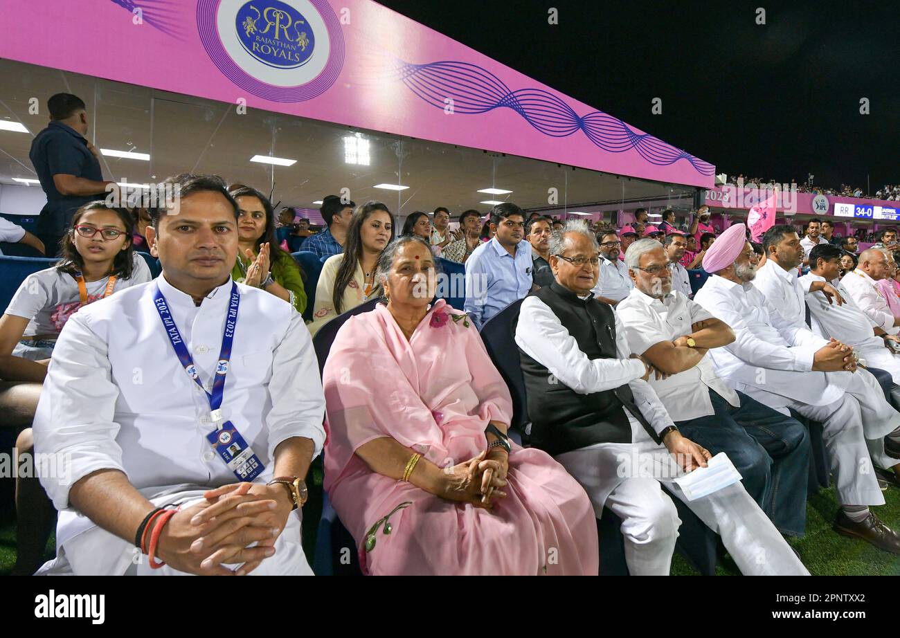 Jaipur, Rajasthan, Inde. 19th avril 2023. Le ministre en chef du ...