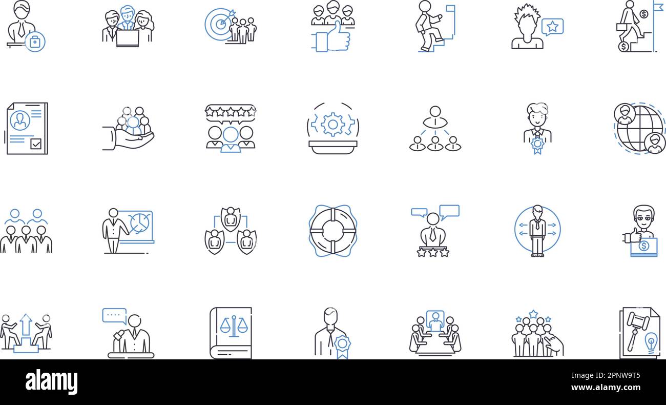 Collection d'icônes de ligne de planification de succession. Succession ...