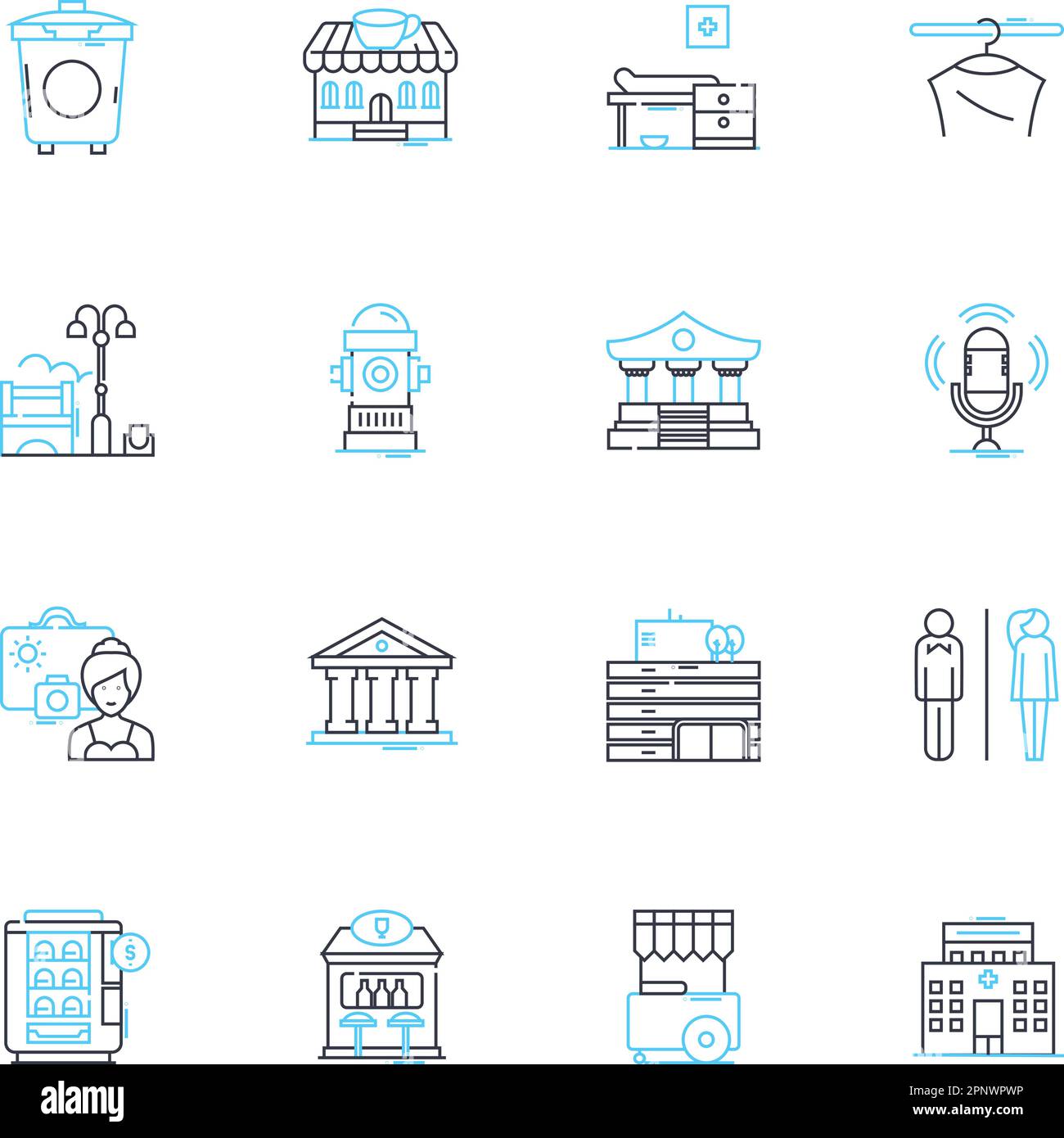 Jeu d'icônes linéaires de règlement. Rémunération, résolution, entente ...