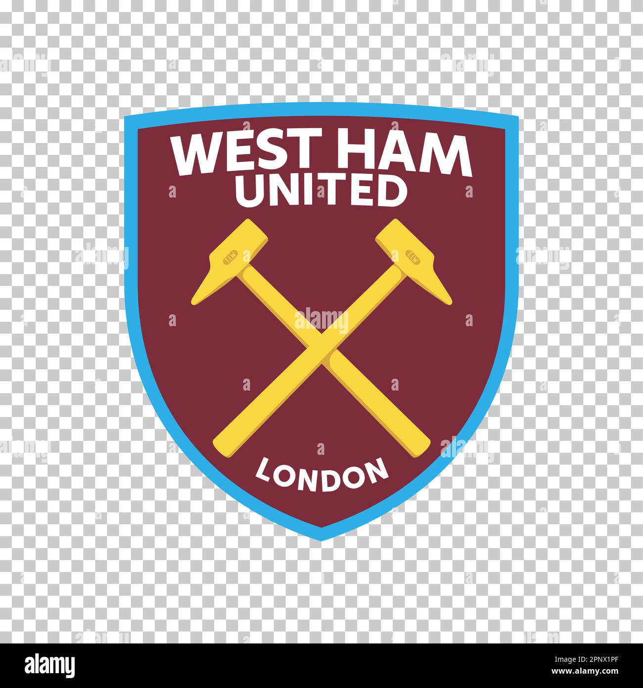 Drapeau de jambon ouest Banque d'images vectorielles - Alamy