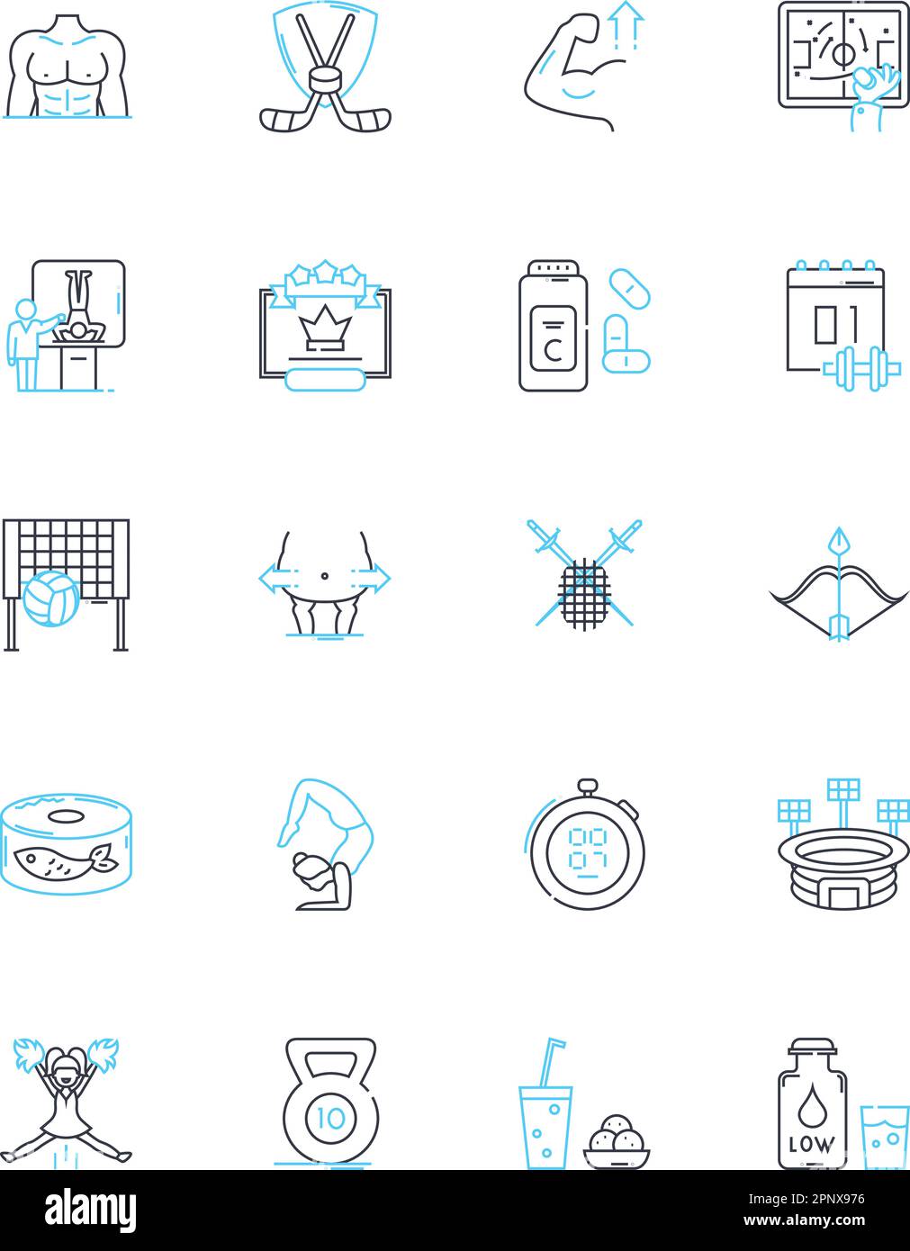 Ensemble d'icônes linéaires d'apport nutritionnel. Protéines, glucides ...