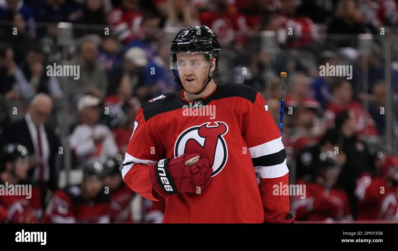 New Jersey Devils' Dougie Hamilton during the third period of Game 1 of ...