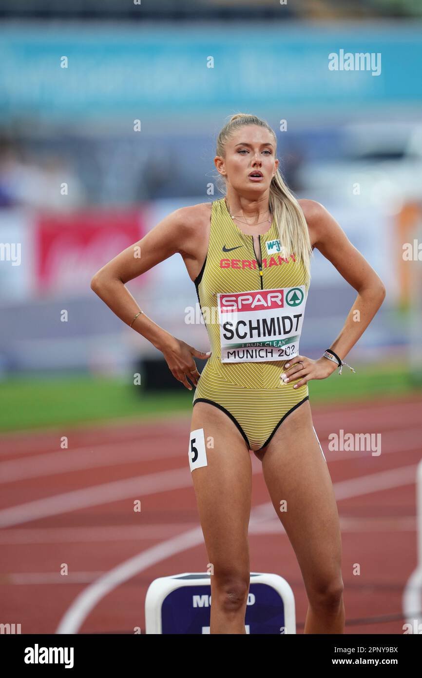 Alica Schmidt participant aux 400 mètres des championnats européens d ...