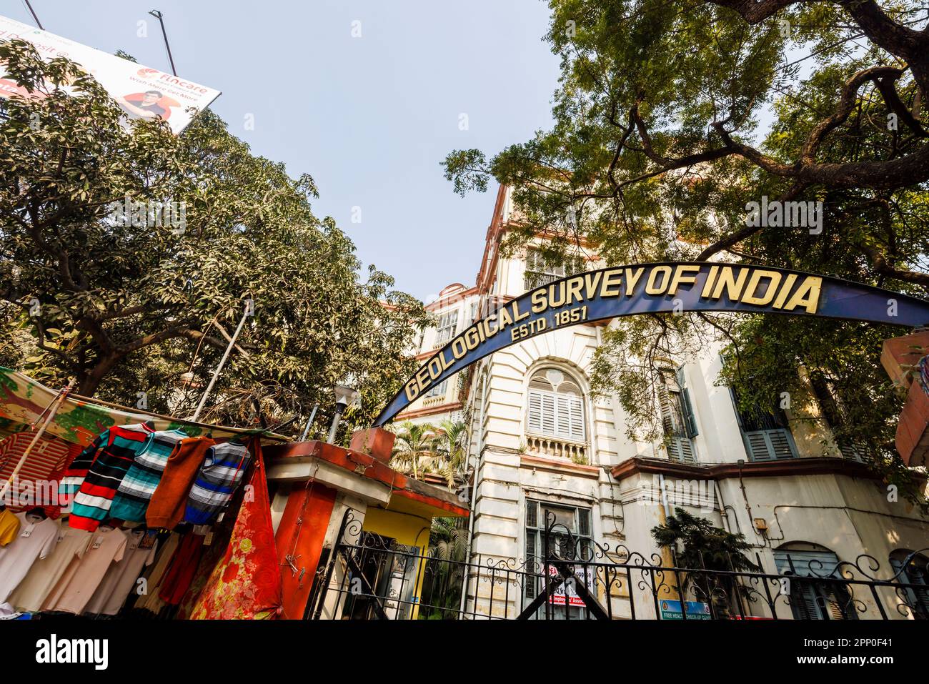 Nom signe à l'entrée de la Commission géologique de l'Inde dans la ...