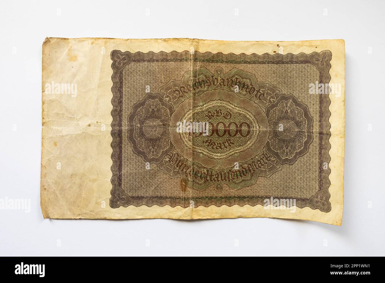 Hunderttausend Mark (cent mille Mark) billet de banque de la Reichsbank ...