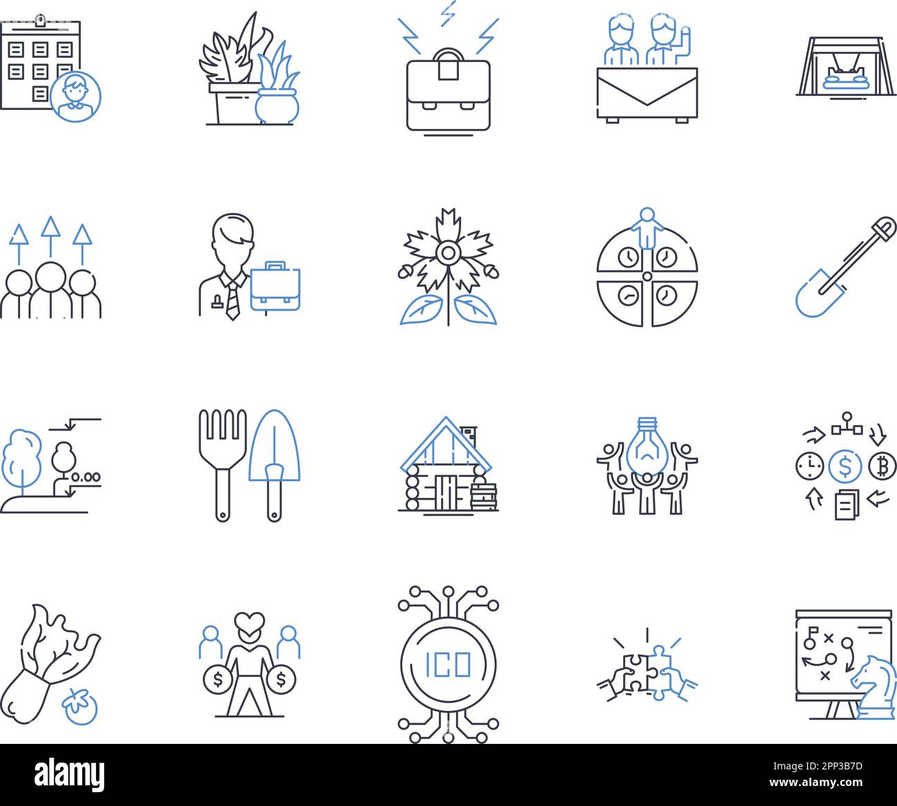 Collection Icons de la chaîne de production laitière. Crème, lait ...