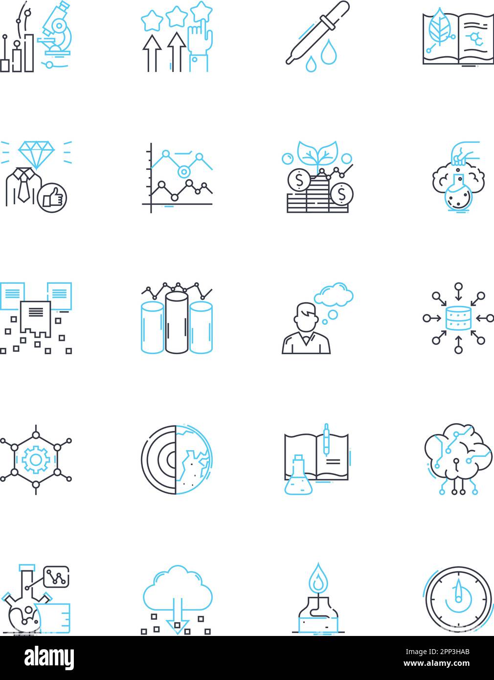 Ensemble d'icônes linéaires de progression et d'amélioration. Améliorer ...