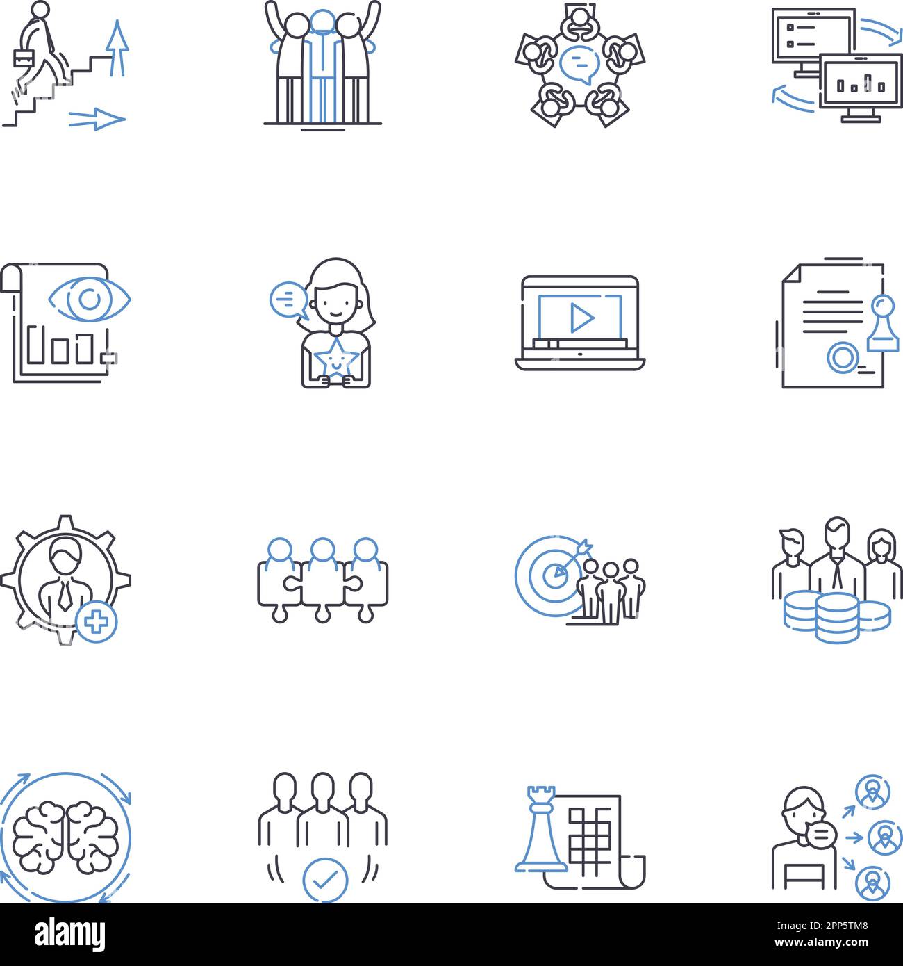 Collecte des icônes de ligne d'évaluation des risques. Risque ...