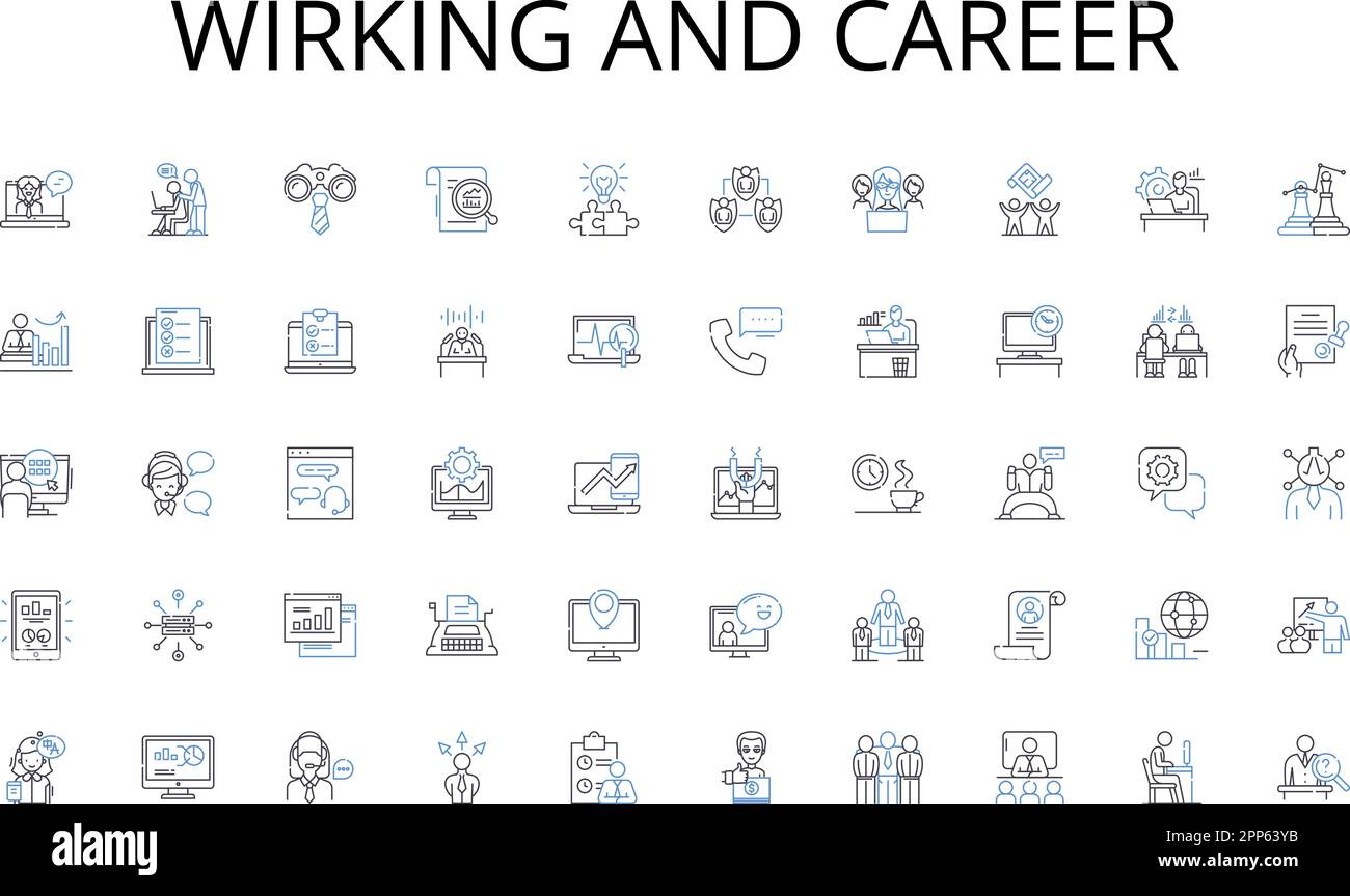 Collection Wirking and Career Line Icons. Sprint, Marathon, Relais ...