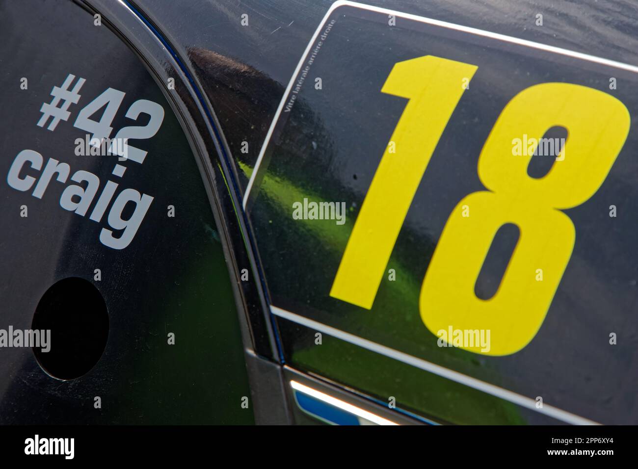 SAINT-ROMAIN, FRANCE, 21 avril 2023 : panneau mémoire pour Craig Breen ...