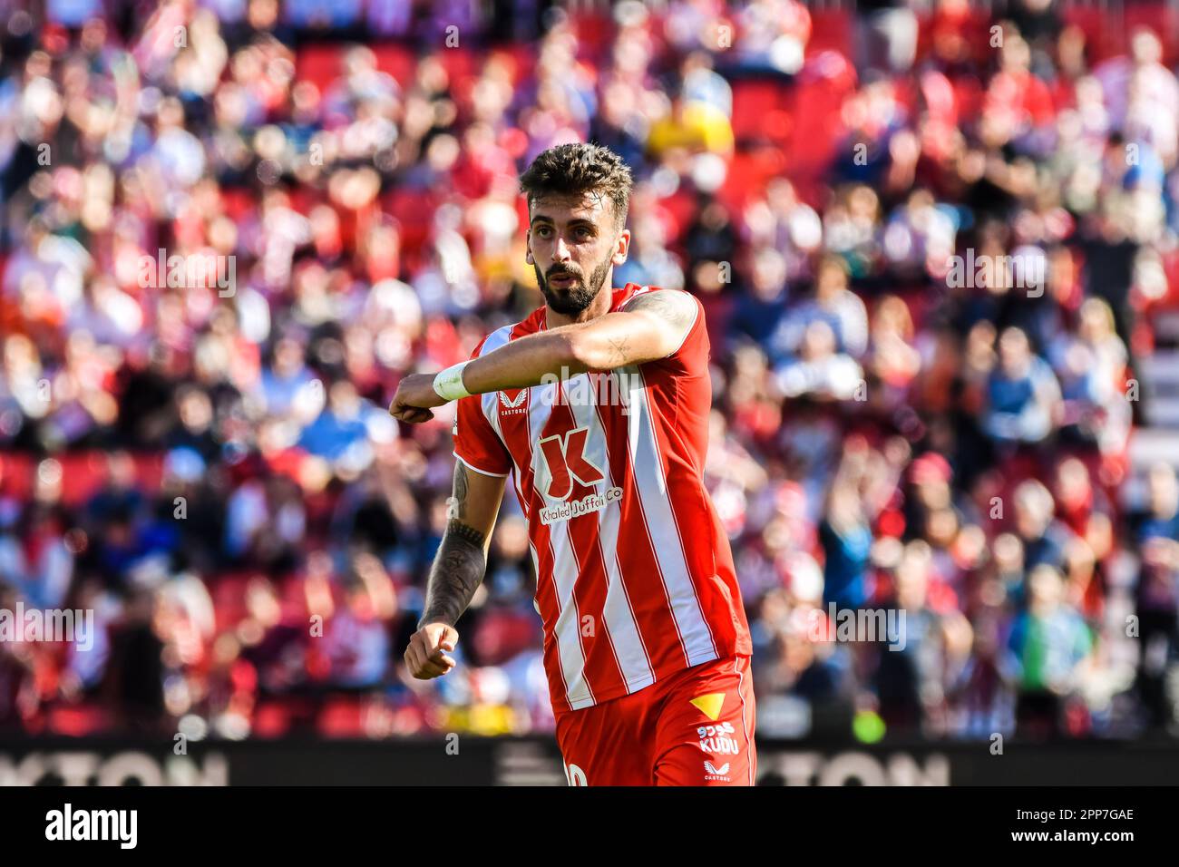 22 avril 2023: ALMERIA, ESPAGNE - AVRIL 22: Alex Centelles de UD ...