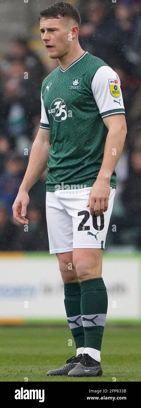 PLYMOUTH, ANGLETERRE - AVRIL 22 : Adam Randell de Plymouth pendant la ...