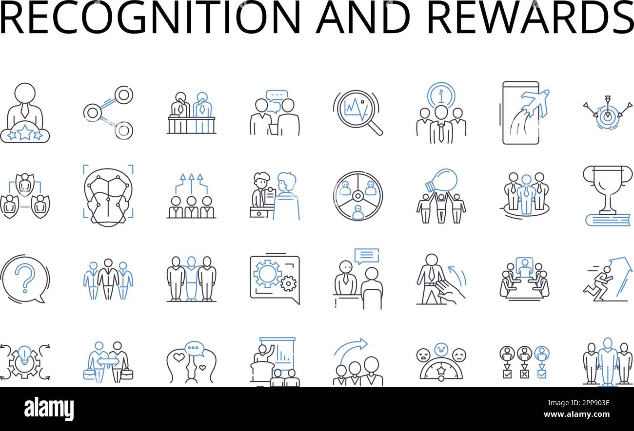 Collection d'icônes de reconnaissance et de récompenses. Appréciation ...