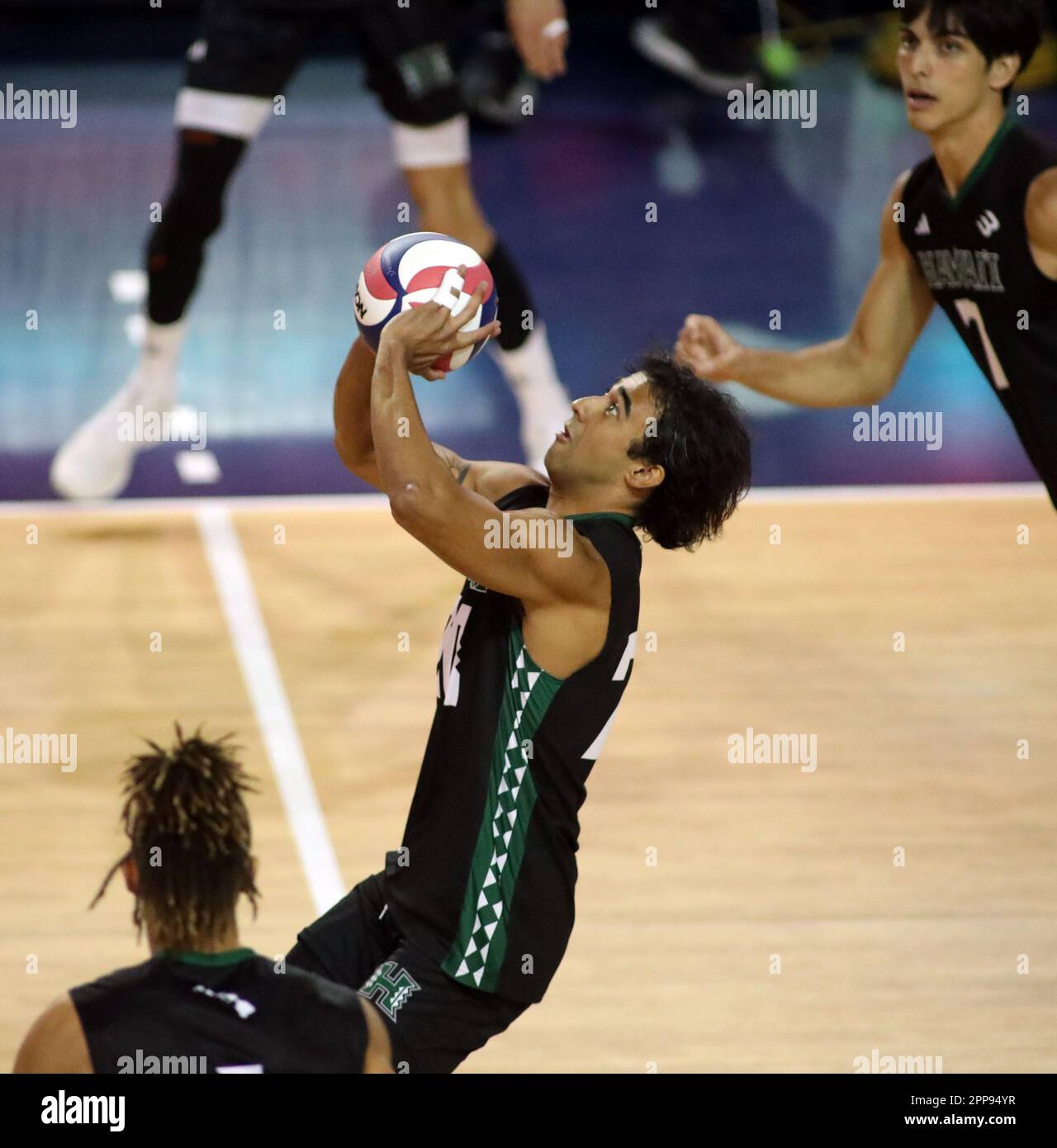 22 avril 2023 - les guerriers arc-en-ciel d'Hawaï Keoni Thiim #20 met ...