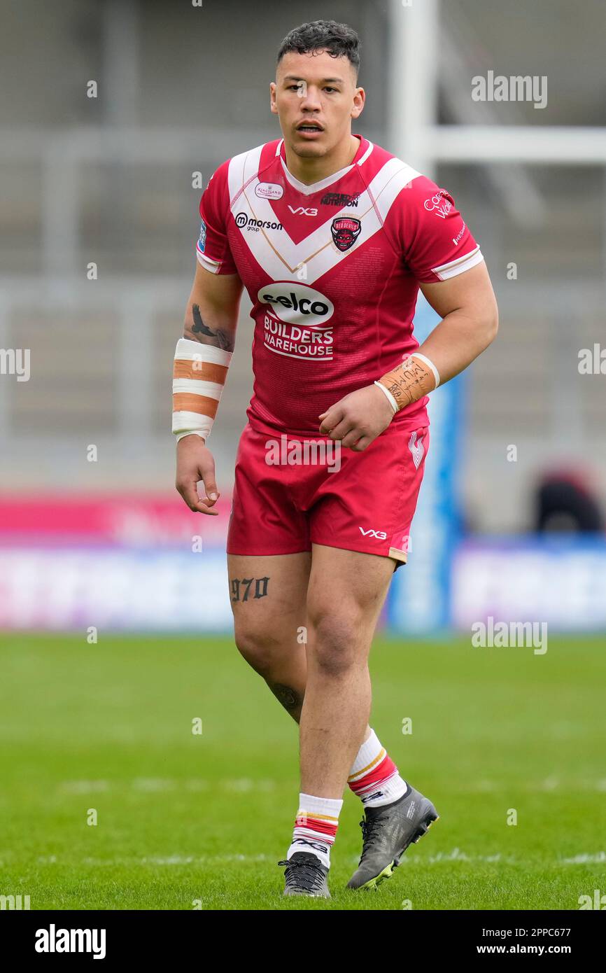 Tyler Dupree #16 de Salford Red Devils pendant le match de la Super ...