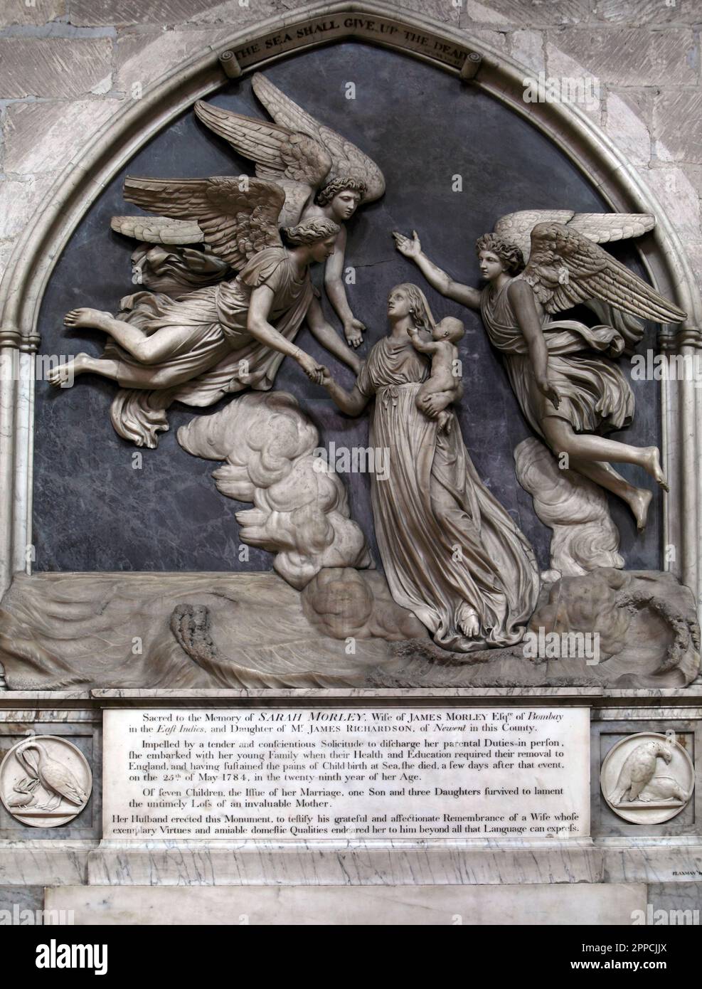 Monument à Sarah Morley, épouse de James Morley, de Bombay et des Indes ...