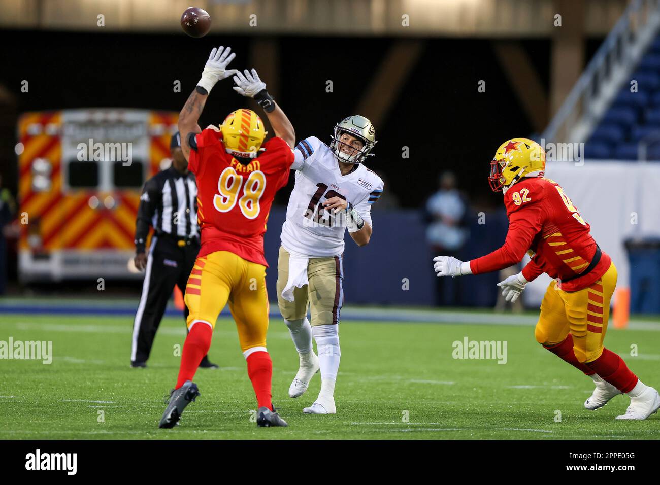 CANTON, OH - APRIL 23: Michigan Panthers quarterback Josh Love (12 ...