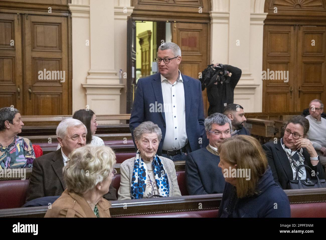 L'ancien maire de Neufchateau Dimitri Fourny arrive pour une session de ...