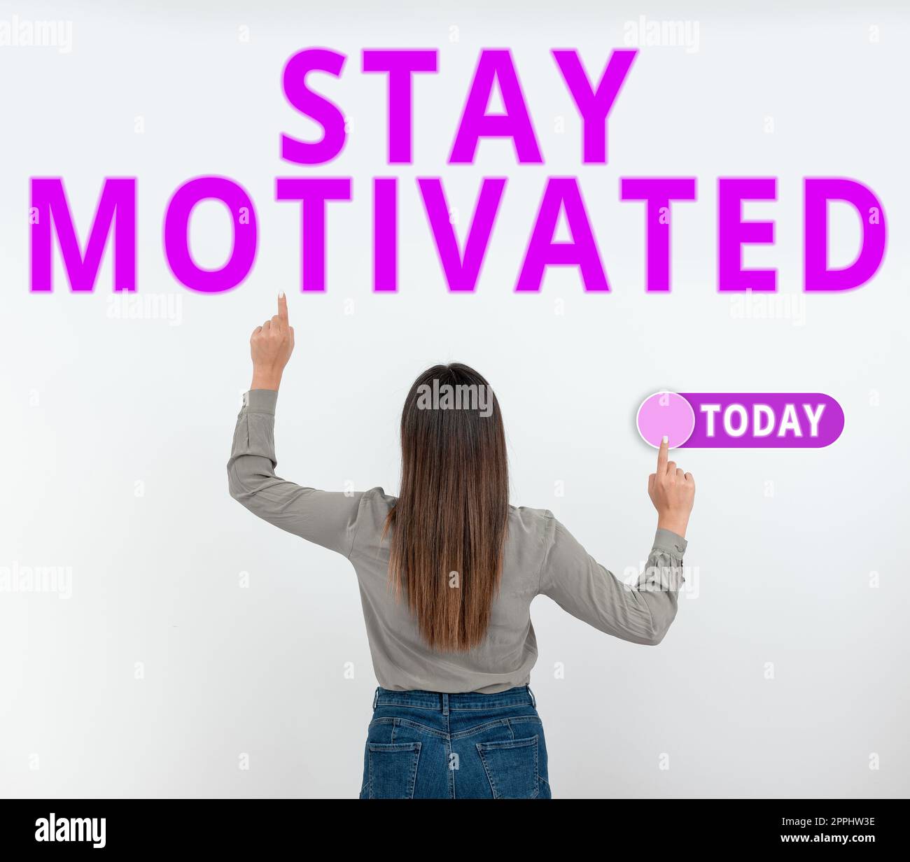 Légende conceptuelle rester motivé. Mot pour la récompense vous-même ...