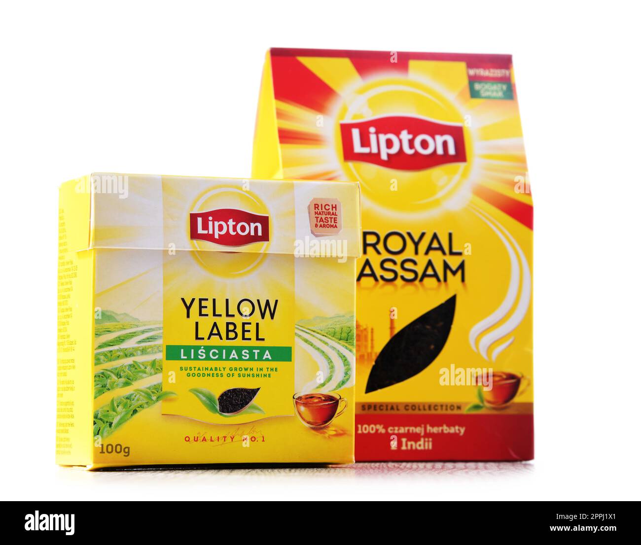 Box lipton yellow label tea Banque de photographies et d’images à haute ...