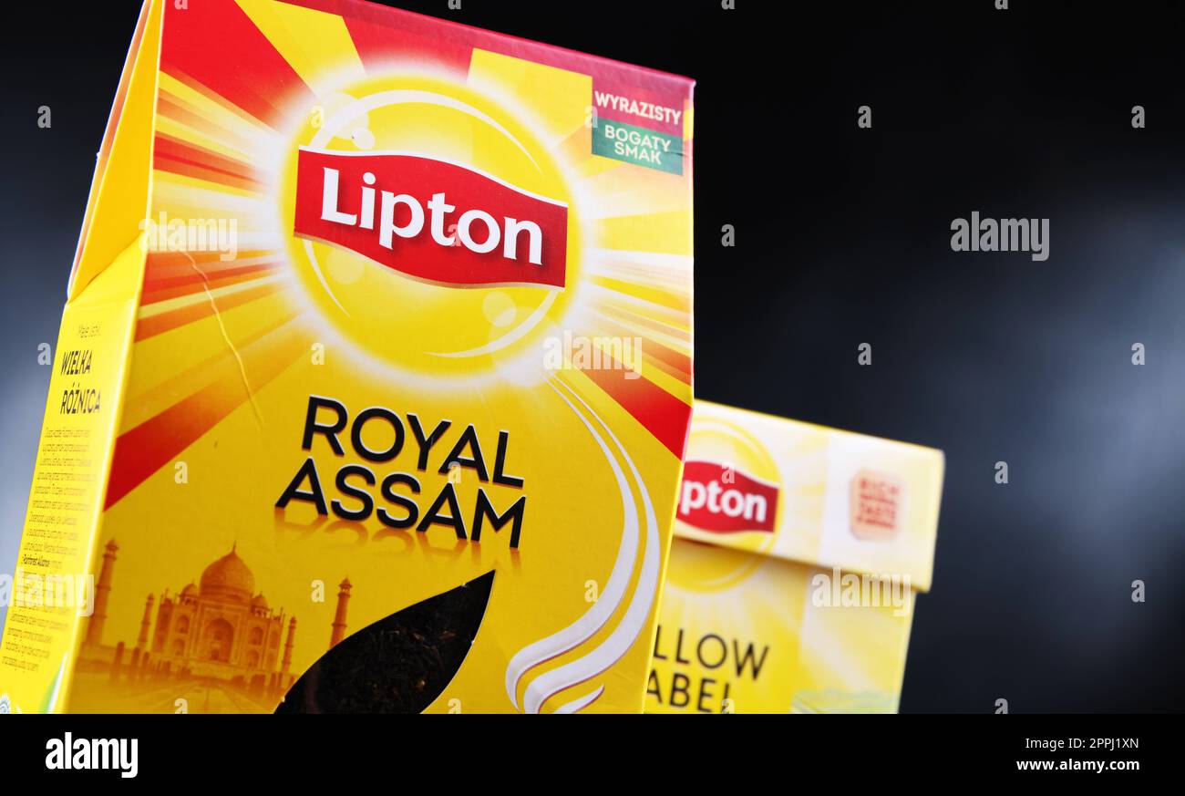 Box lipton yellow label tea Banque de photographies et d’images à haute ...