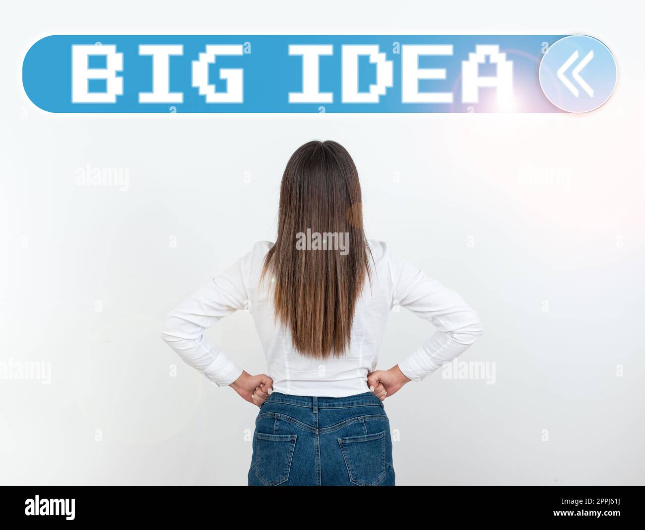 Texte d'écriture grande idée. Concept qui signifie avoir une grande ...