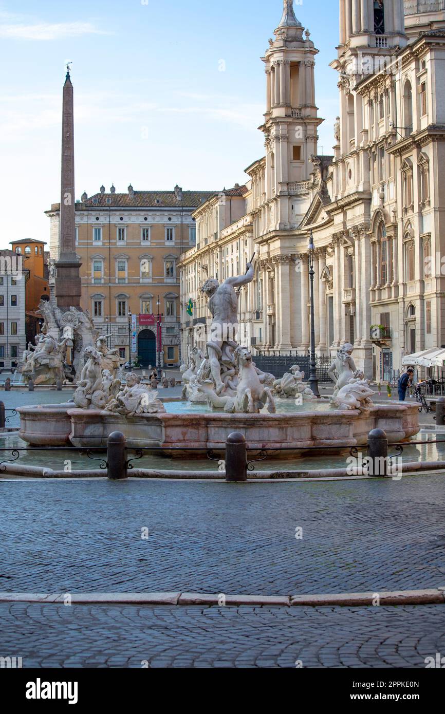 Fontaine de neptune sur la place navona Banque de photographies et d ...