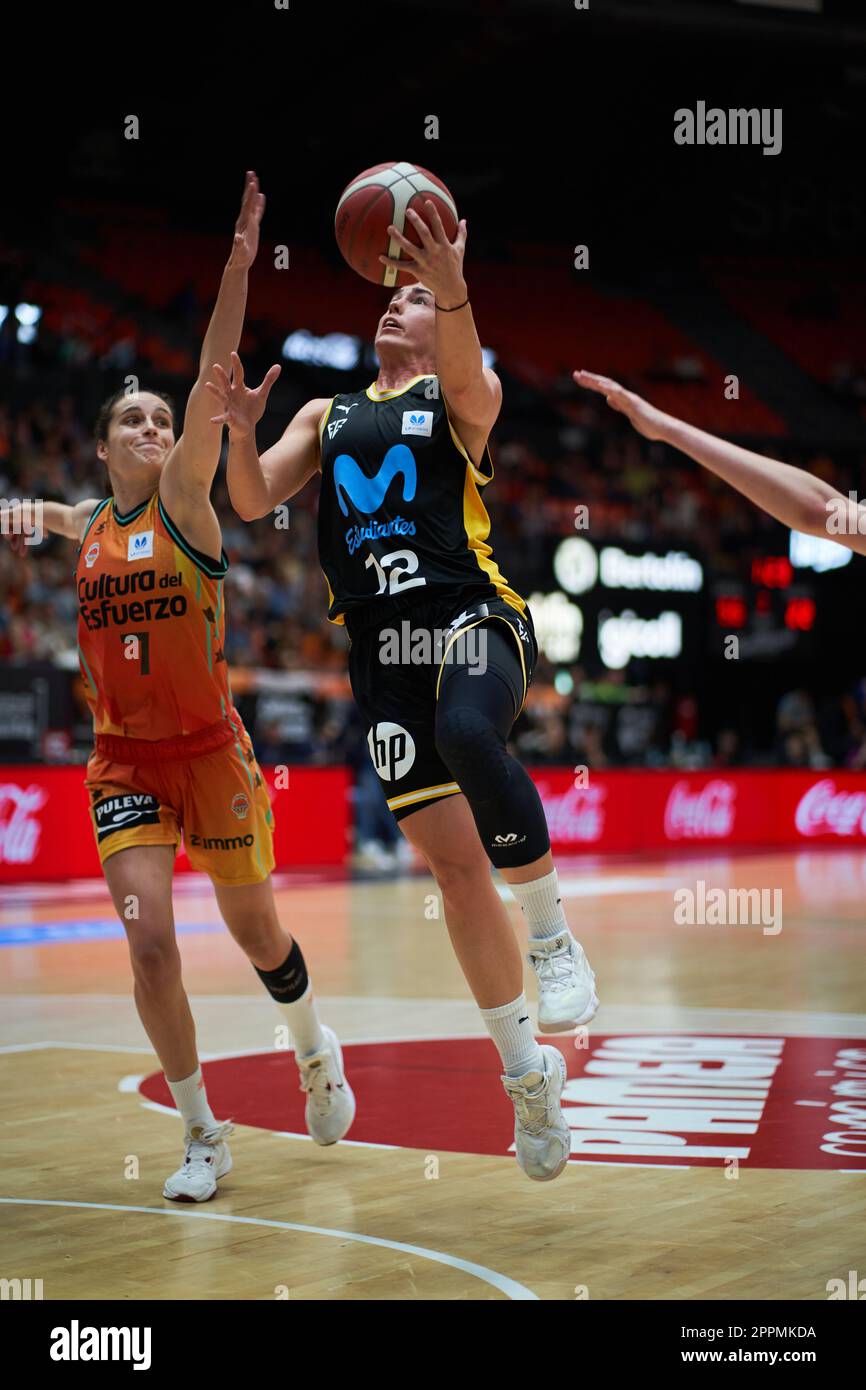 Valence, Espagne. 23rd avril 2023. Angela Salvadores de Valencia basket ...