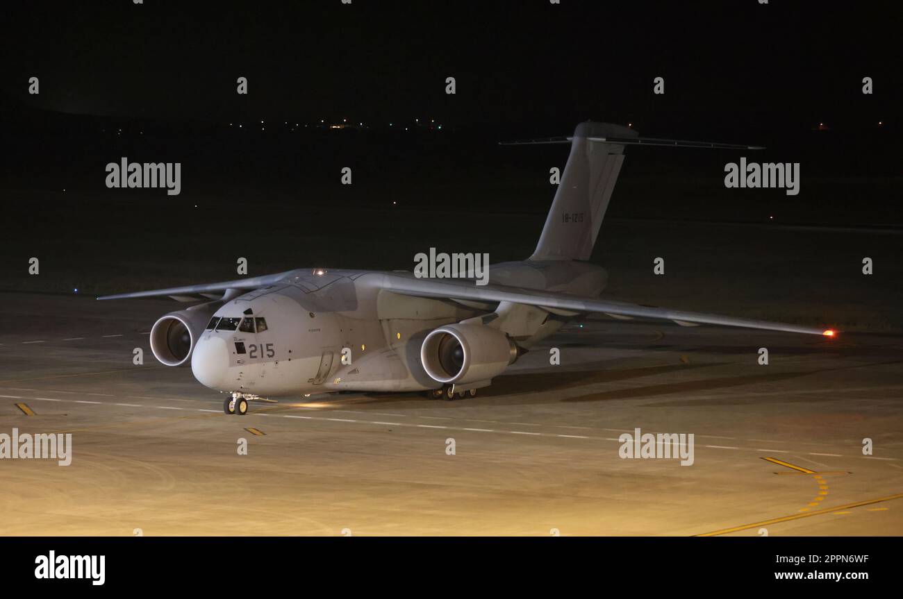 Japanese Air Self-Defense Force transport plane C2 that carries a ...