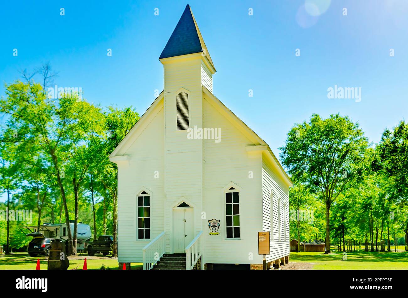 L'église méthodiste Montpelier est représentée dans le parc ...