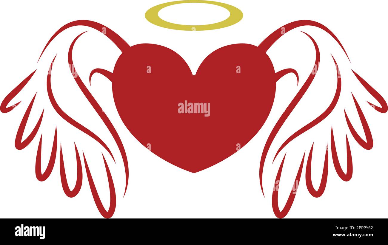 Coeur d'ange Banque d'images vectorielles - Alamy