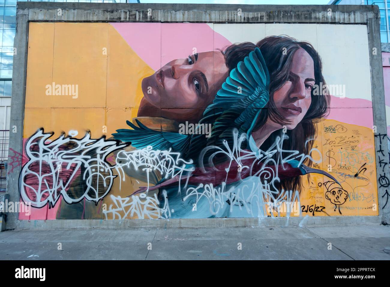 Mural graffiti portrait face Banque de photographies et d’images à ...