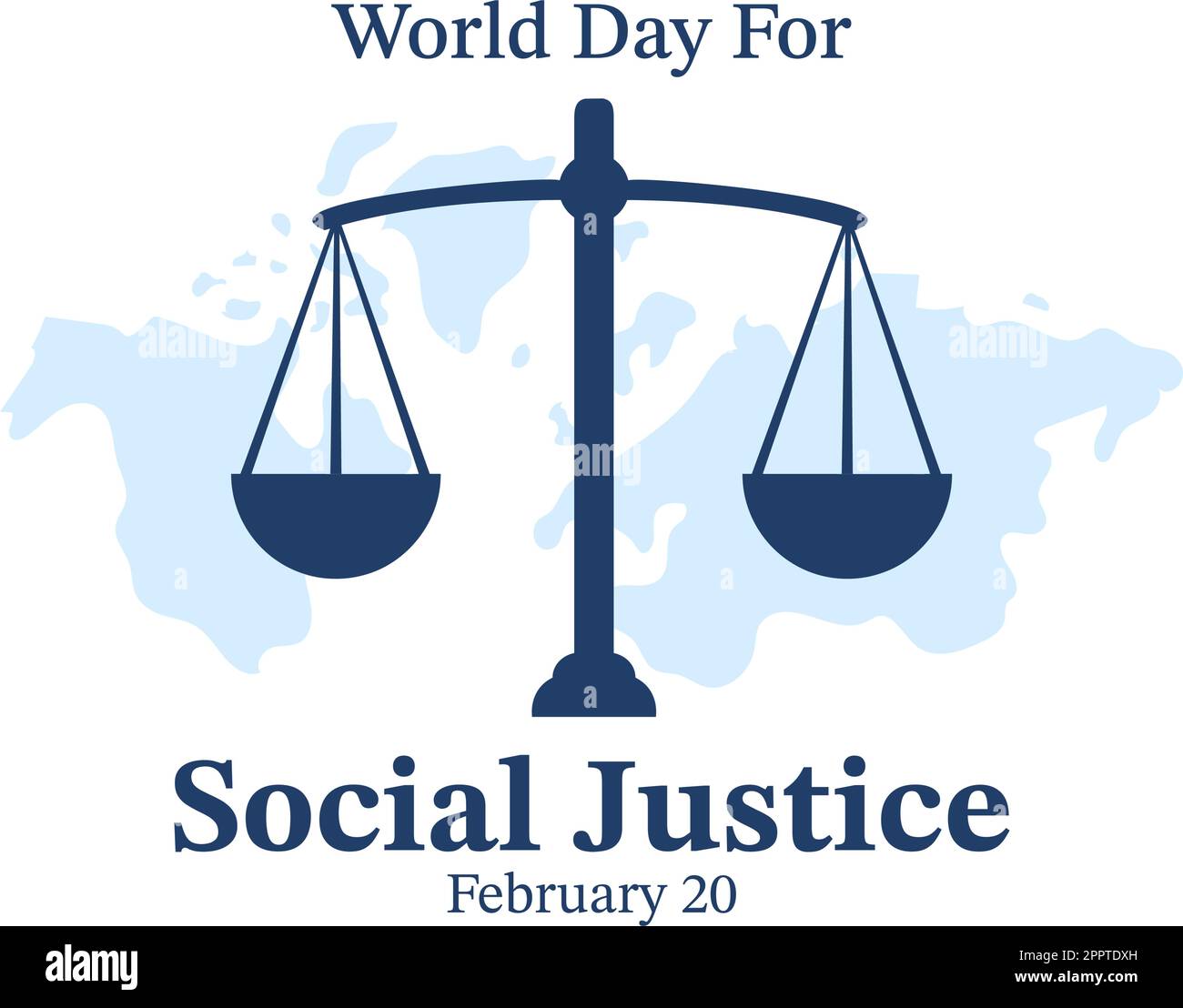 Journée mondiale de la justice sociale sur 20 février avec des balances ...