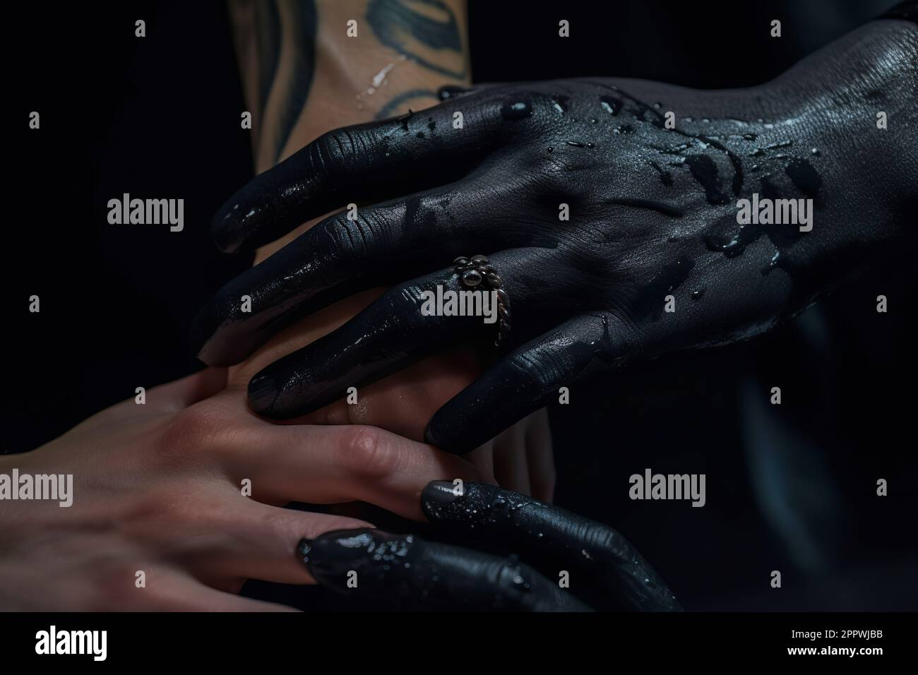 Briser les barrières: Quatre mains de différentes races s'unissent dans ...