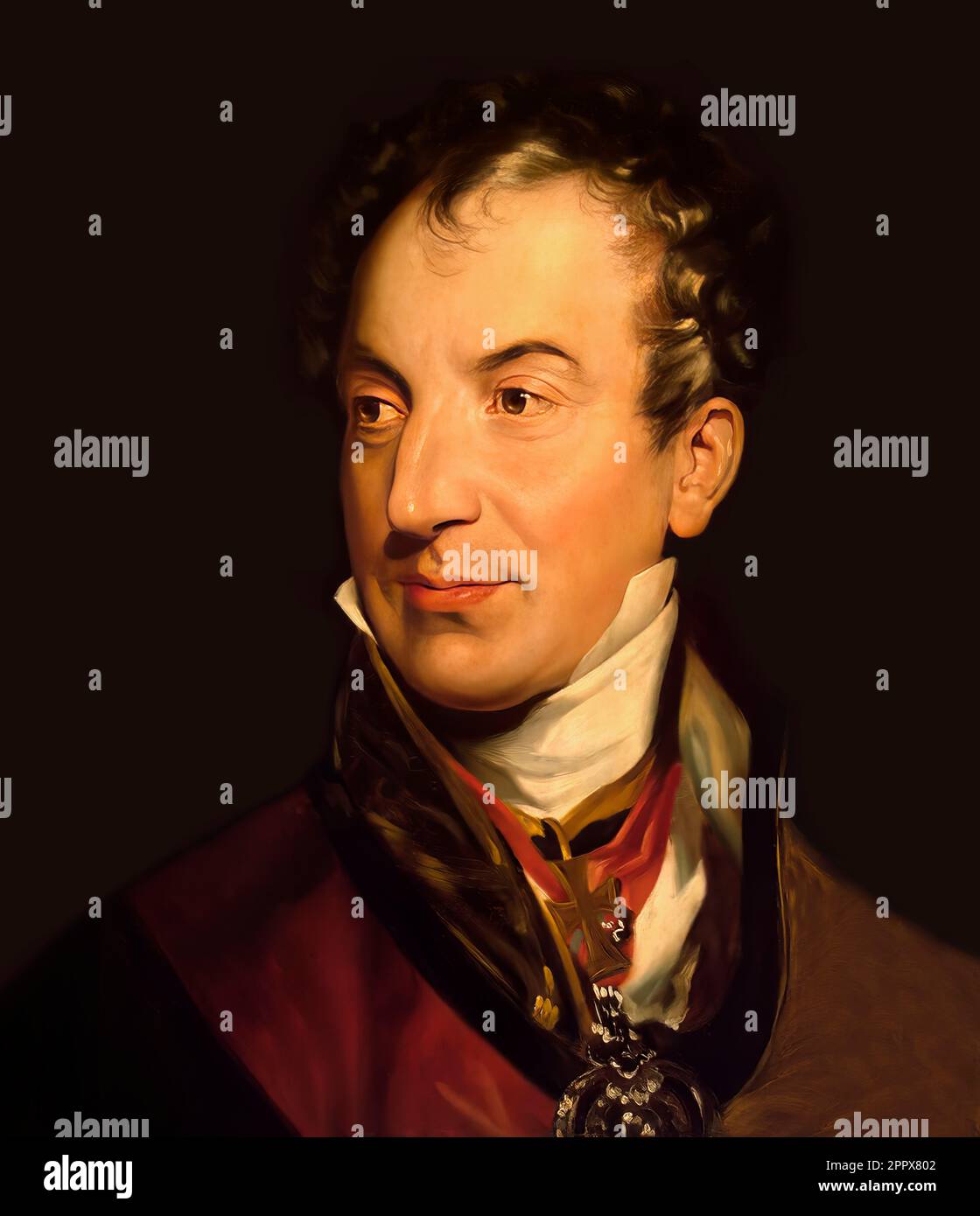Portrait du prince Klemens Wenzel von Metternich, 1773-1859, homme d ...