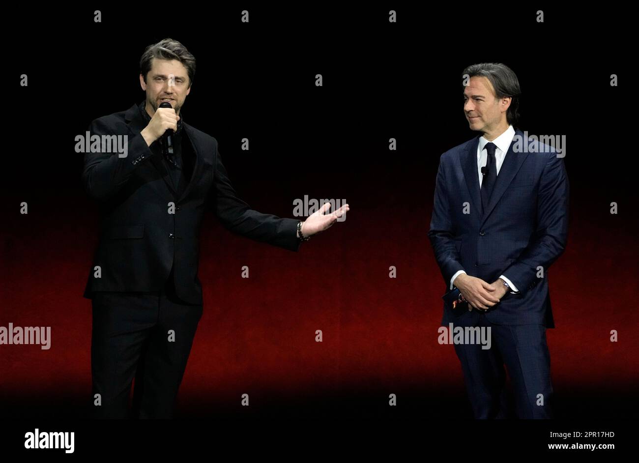 Andy Muschietti, left, director of the upcoming film "The Flash ...