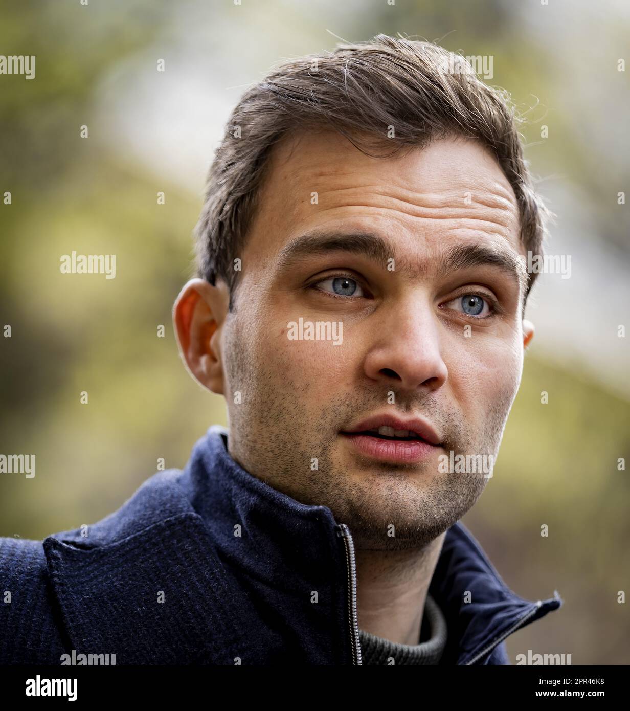 LA HAYE - Maarten van Ooijen, Secrétaire d'Etat à la Santé, au bien-être et aux Sports, arrive à ...