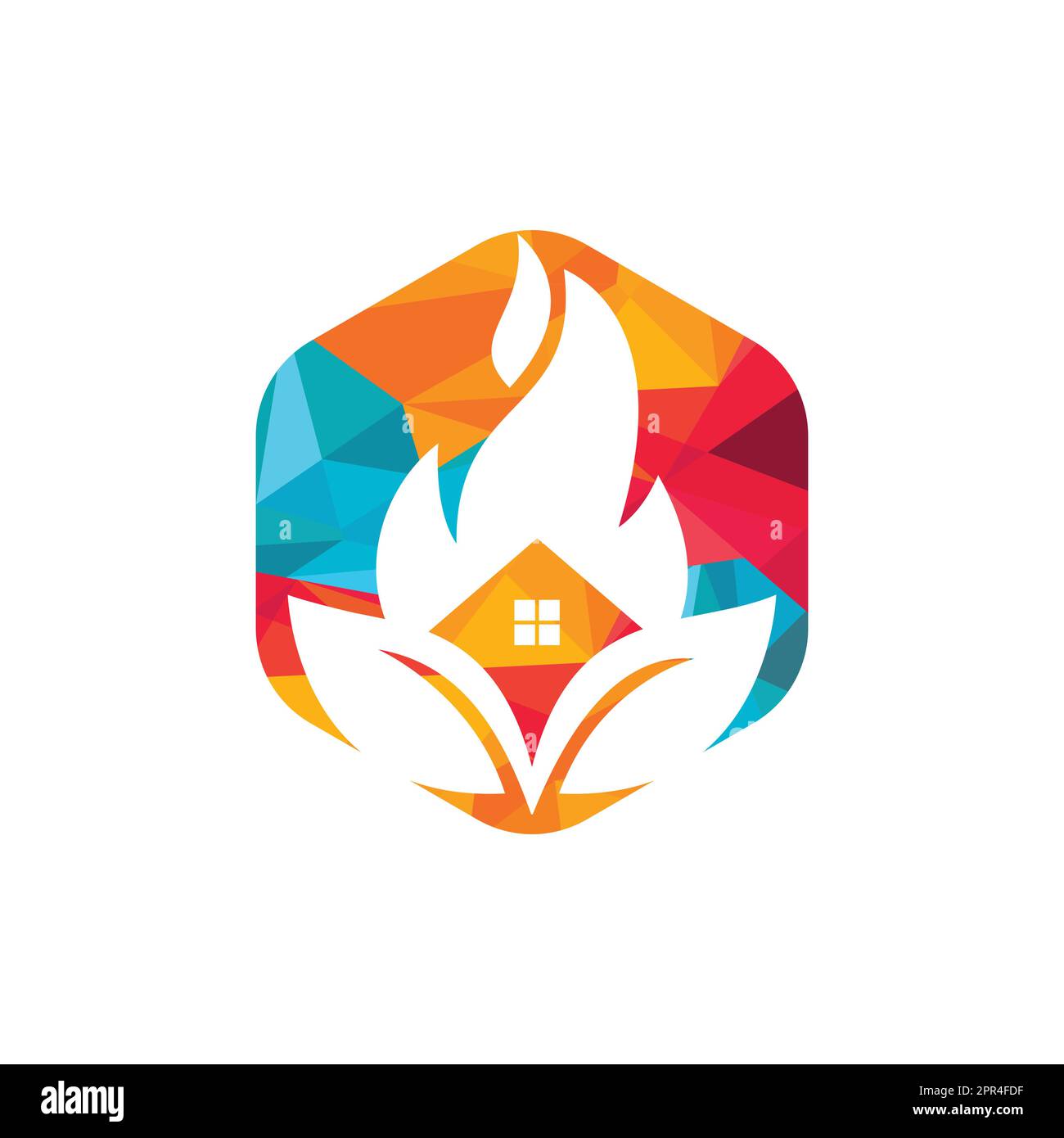 Modèle de logo de vecteur de sinistre pour la restauration interne. Feu ...